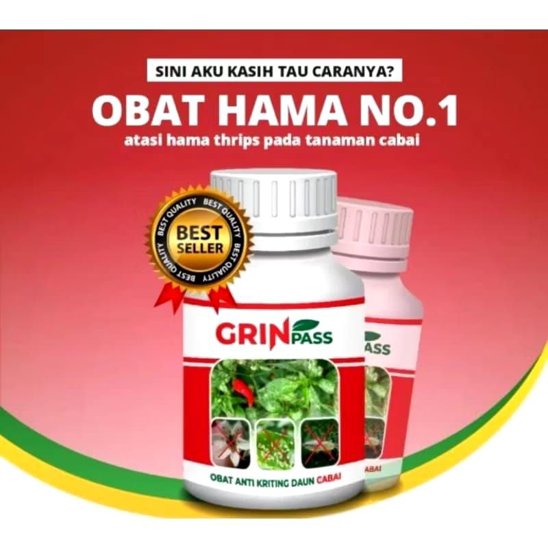 Jual [BELI 3 GRATIS 1] GRIN PASS Obat Hama Dan Anti Kriting Daun Cabai ...