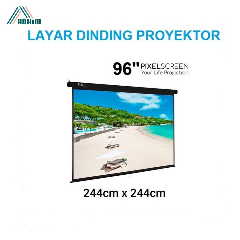 Jual Pixel Screen Proyektor 96 Inch Wallmount Pixel Screen Wall 96 Inch ...