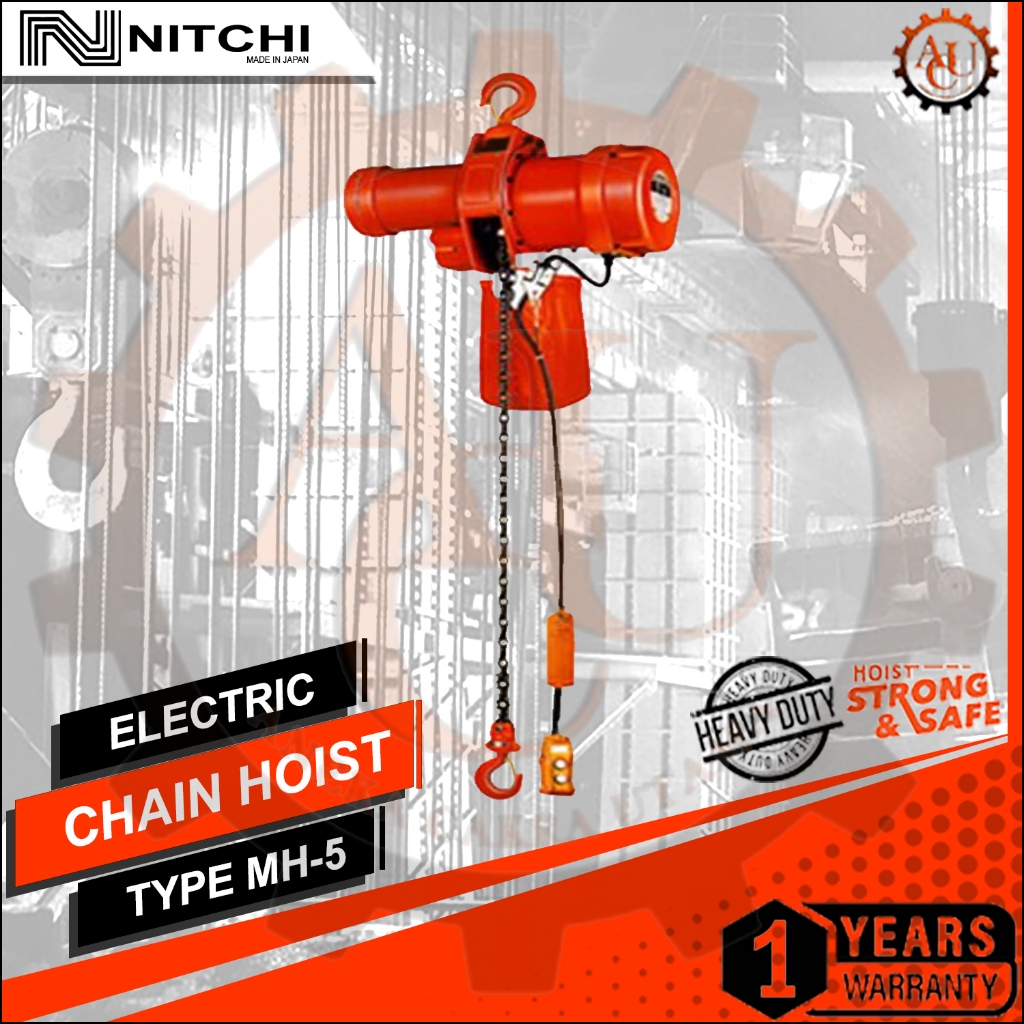 Jual Crane Electric Chain Hoist 2 Ton x 6 Meter NITCHI 3 PHASE (Asli ...
