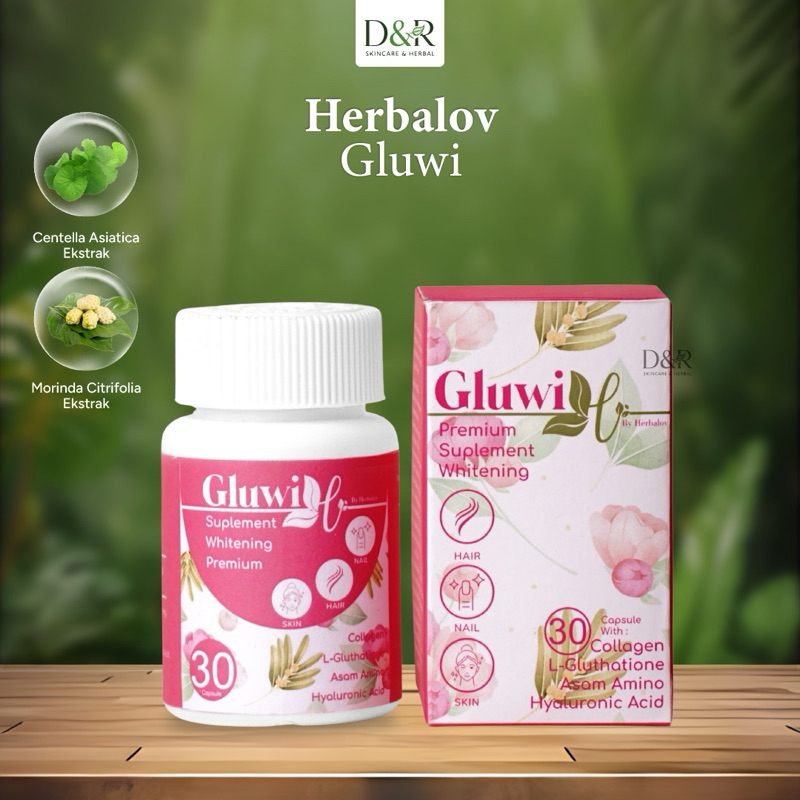 Jual GLUWI HERBALOV SUPLEMEN KOLAGEN WHITENING & GLUTHATHION MERAWAT ...