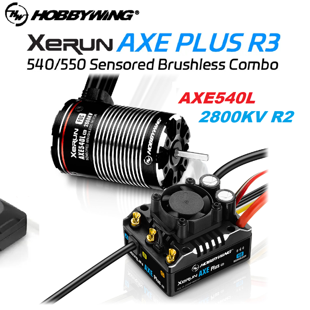 Jual Hobbywing Xerun Axe Plus R3 Esc Axe540L 2800kv R2 Motor Esc Combo ...