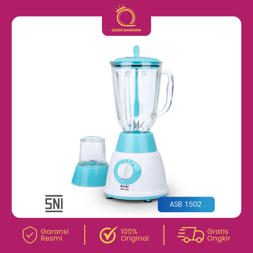 Jual Arashi Stand Blender Kaca 1.5 Liter ASB-1502 Pelumat Buah Sayur dan Buah 3 Mode Kecepatan ...