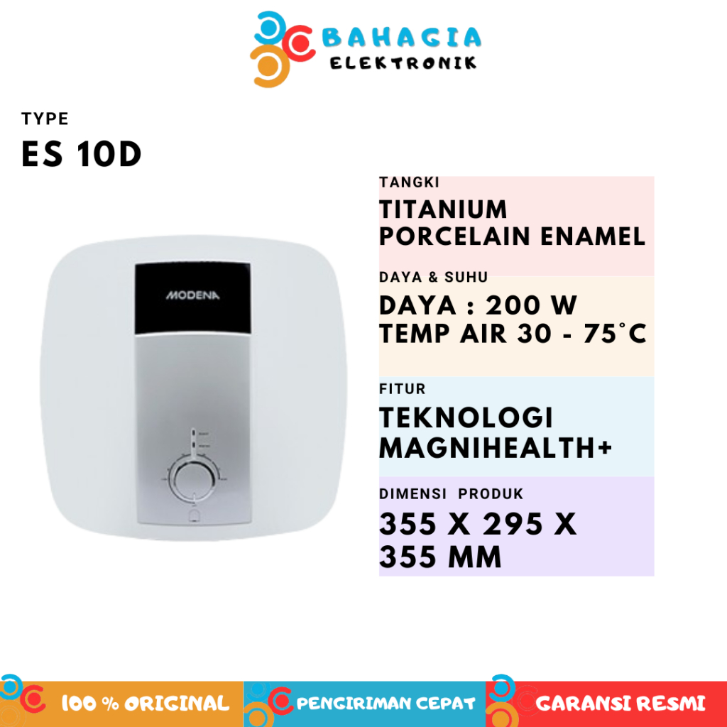 Jual MODENA ES 10D water heater listrik atau pemanas air 10 liter ...
