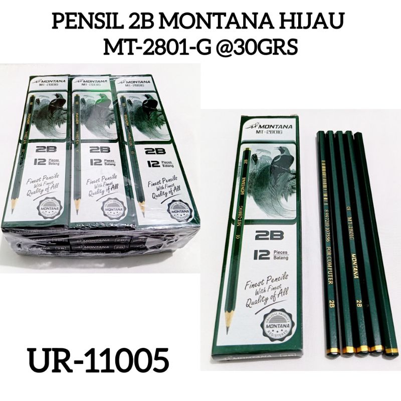 Jual PENSIL 2B MONTANA HIJAU MT-2801-G | Shopee Indonesia