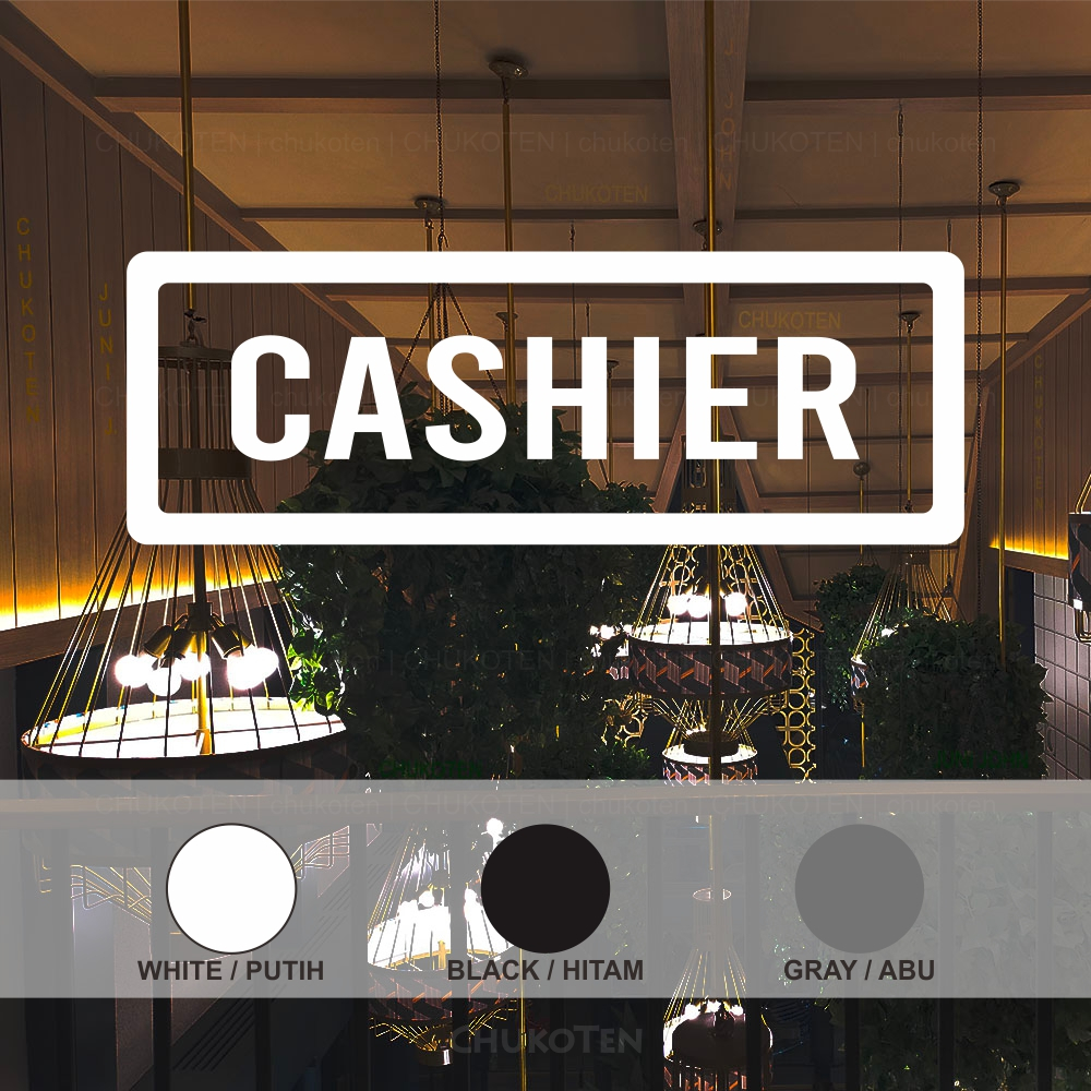 Jual Stiker Cashier Panjang List Toko Cafe Kaca Restoran Cutting ...