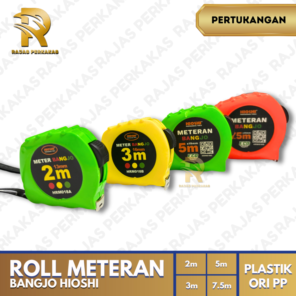 Jual ROLL METER BANGJO HIOSHI / METERAN ROLL / METERAN SERBAGUNA ...