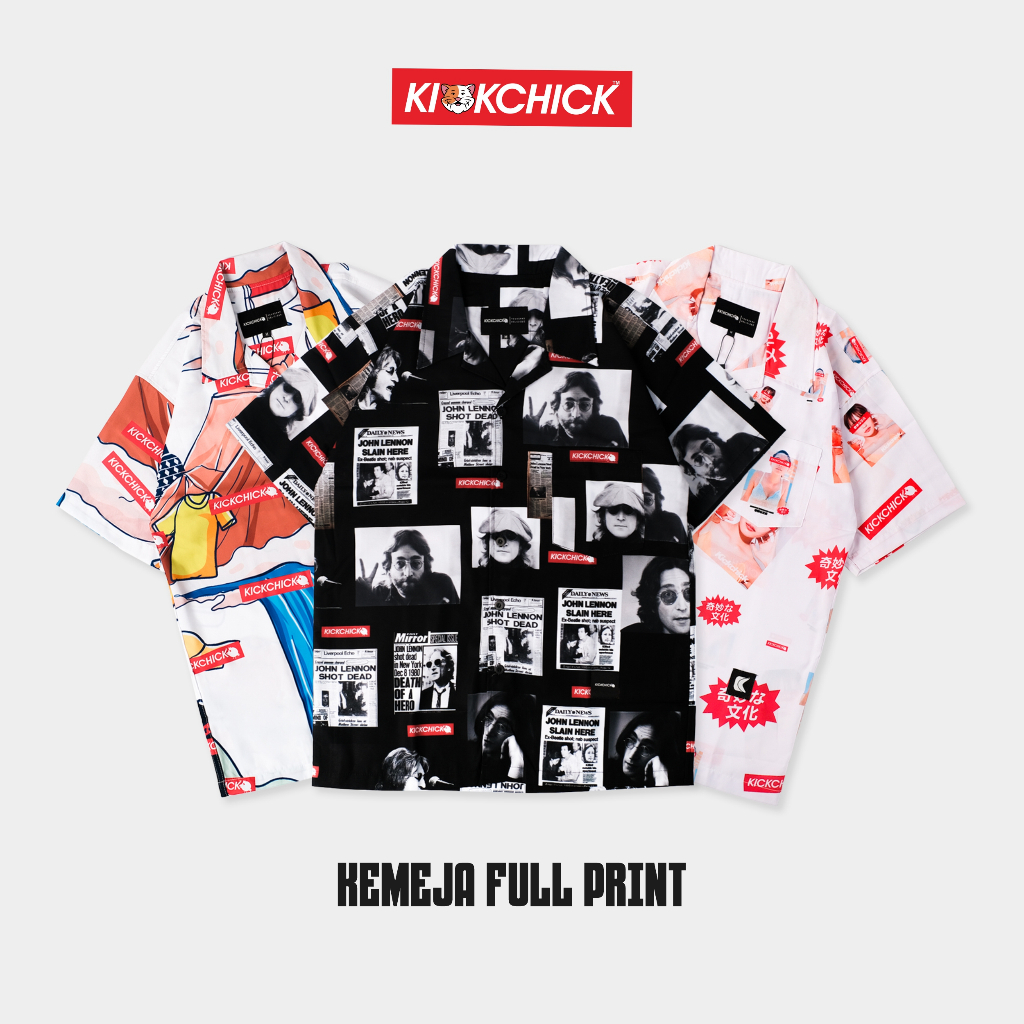 Jual Kickchickcloth Kemeja Full Print Kickchick (John Lennon & Ayumi ...