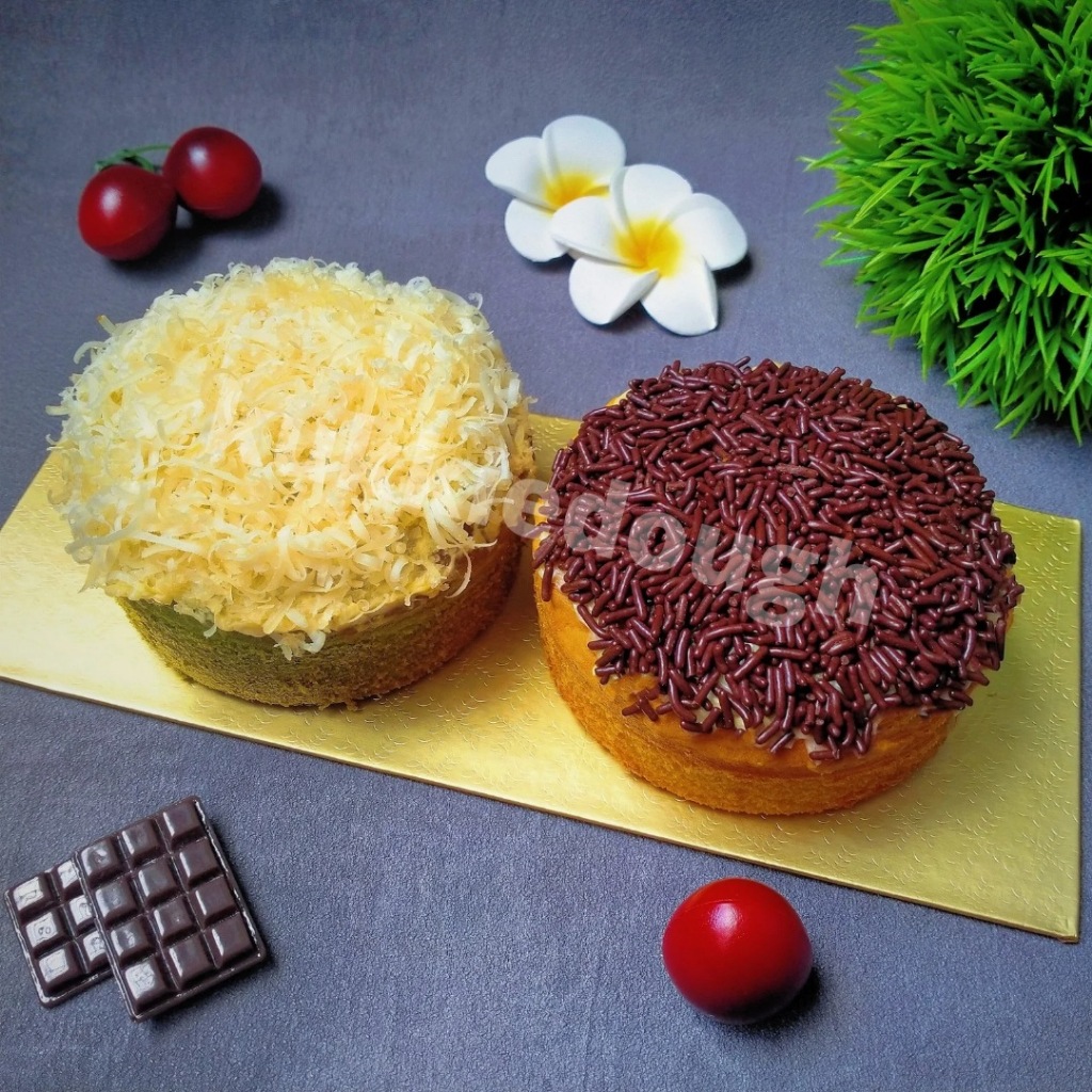 Jual Bolu Jadul Klasik Sponge Cake Mini 2in1 Coklat Pandan Original ...