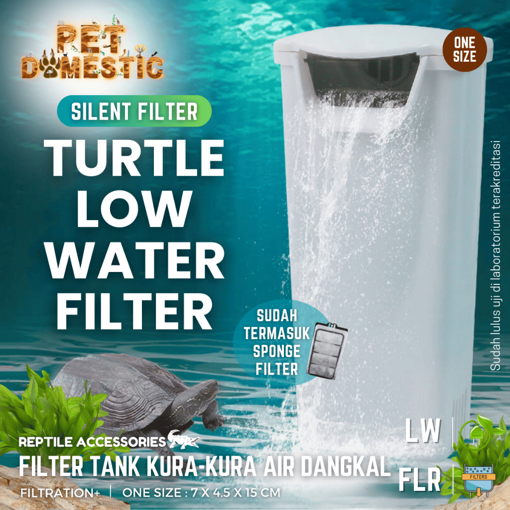 Jual Mesin Filter Turtle Tank Low Water Pompa Air Dangkal Aquarium Akuarium Kandang Tempat Ember ...