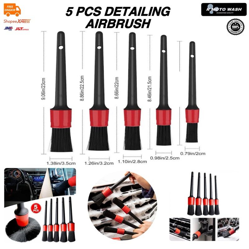 Jual COD Kuas Detailing motor & mobil isi 5pcs Brush Cleanin Kuas ...