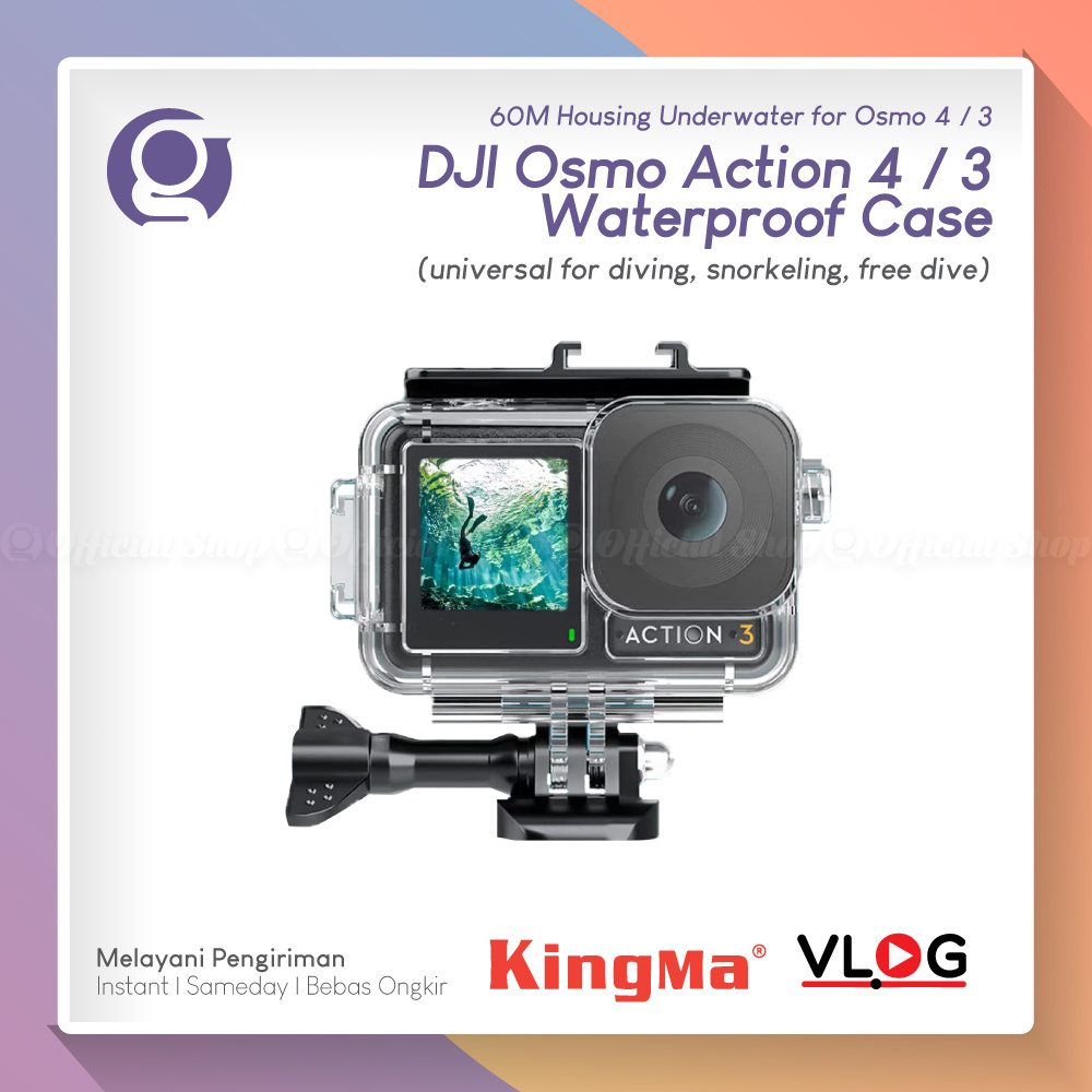Jual KingMa Waterproof Case for DJI Action 4 / 3 Osmo Casing Camera ...