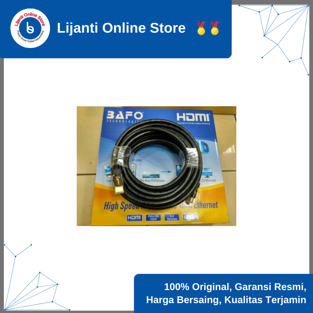 Jual Kabel HDMI 15 Meter V1.4 Merk BAFO | Shopee Indonesia