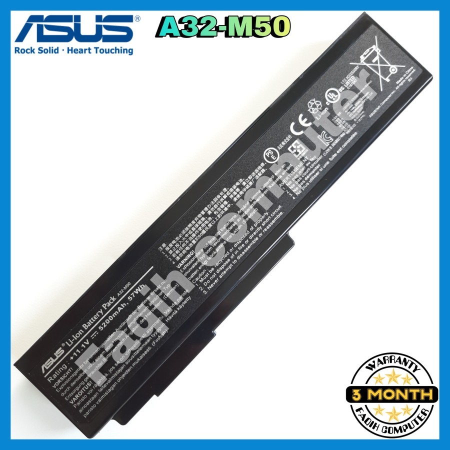 Jual Baterai Battery Laptop ASUS N43 N43s N43SL A32-M50 A33-M50 A32-N61 ...