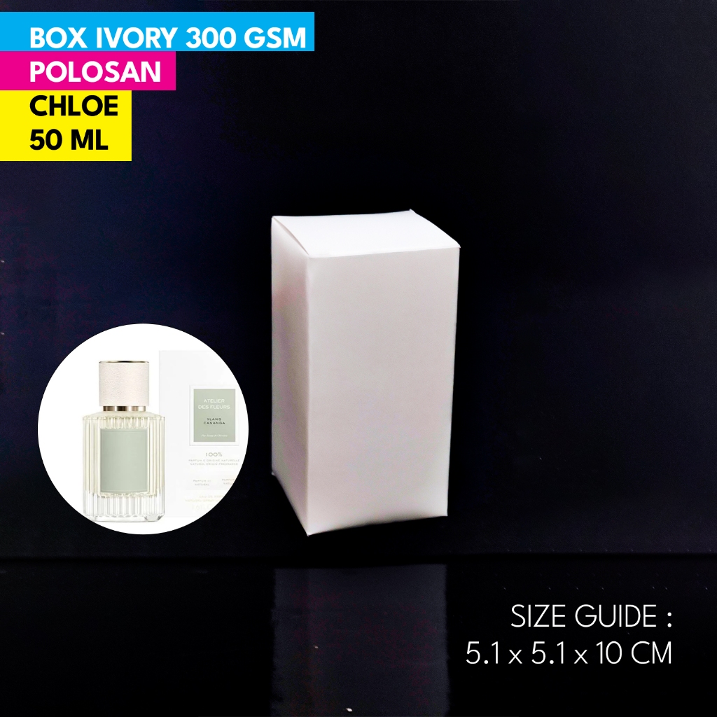 Jual Dus Kemasan / Box Parfum Botol Chloe 50 Ml POLOS Bahan Ivory 300 ...