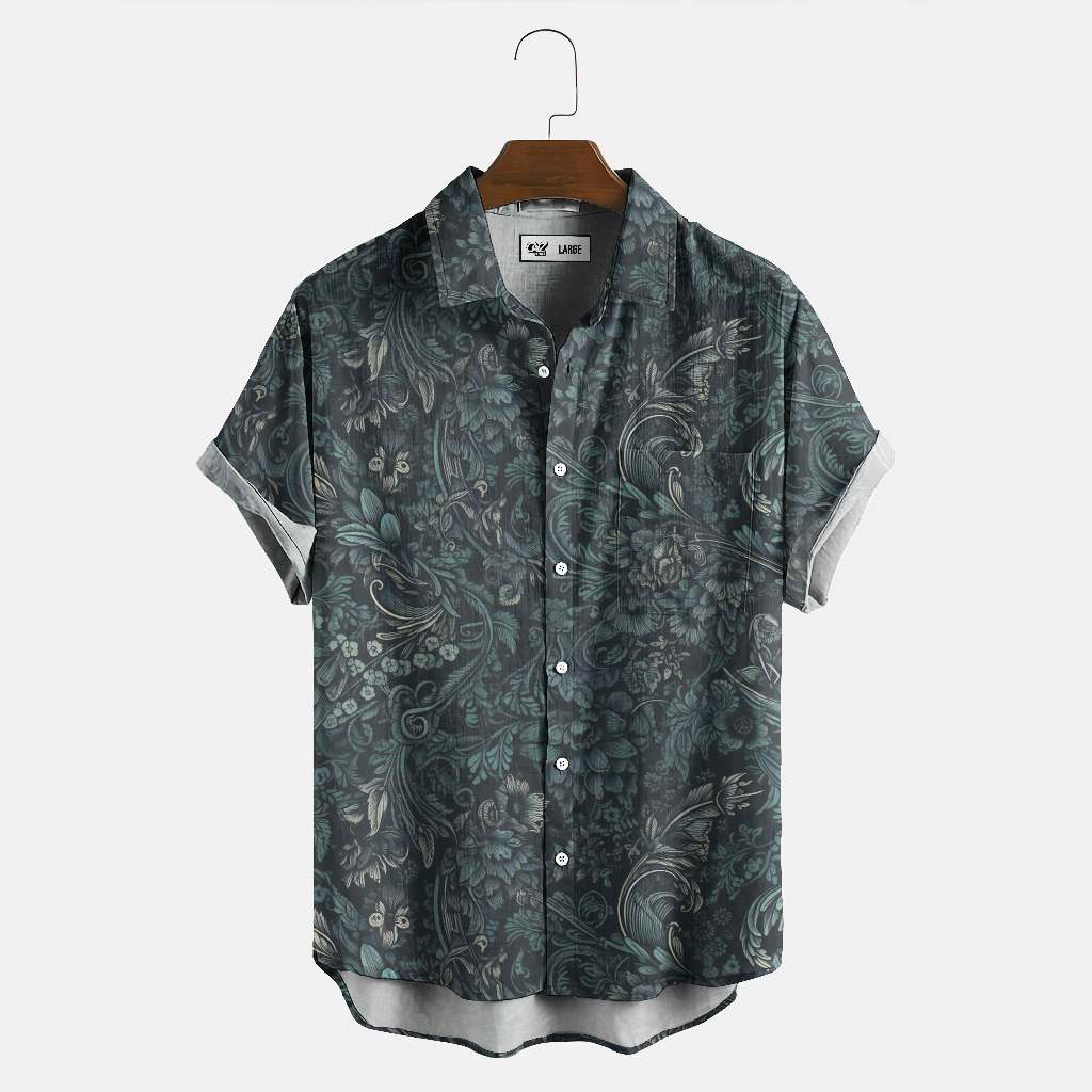 Jual Kemeja pria premium - Floral pattern in vintage | Shopee Indonesia