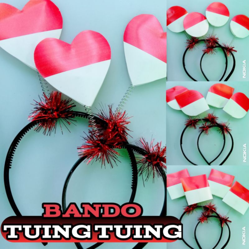 Jual Bando Tuing Tuing Merah Putih bolak balik Dewasa anak karnaval ...
