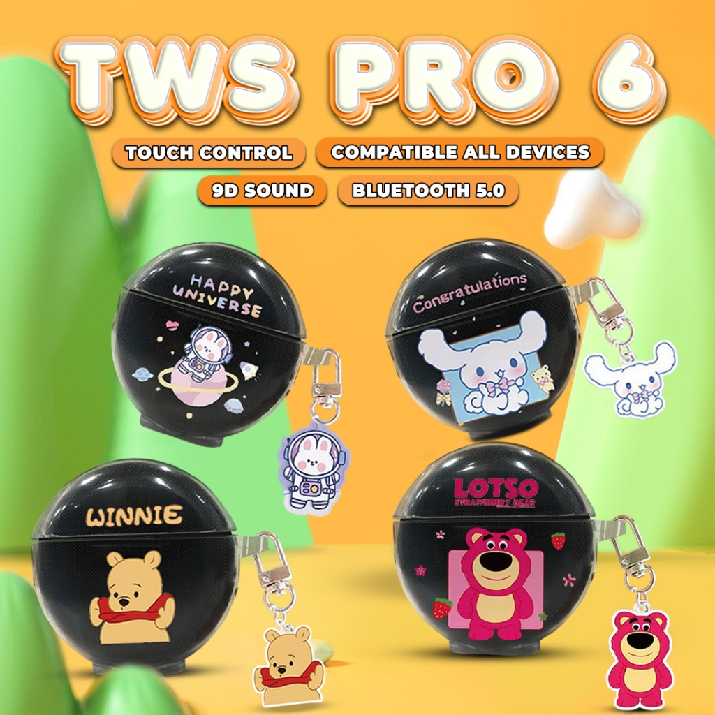 Jual VICLOOK COD Airpods Inpods Pro 6 TWS Kontrol Sentuh Headset Bass ...