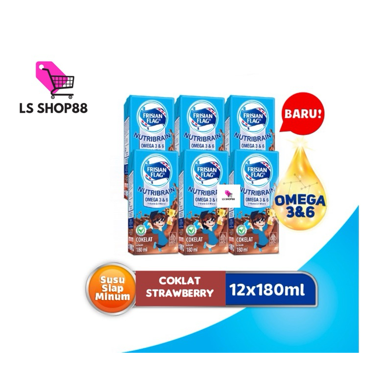 Jual Frisian Flag Omega Susu UHT 180ML isi 12 Pcs | Shopee Indonesia