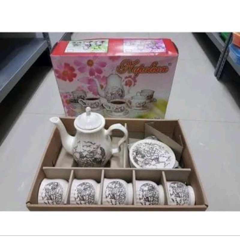 Jual Cangkir + Teko Tea / Coffee Set Napoleon Isi 12 pcs ( KHUSUS GOJEK ...
