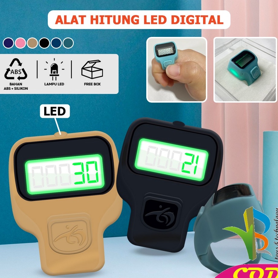 Jual Mega Max RBC937 Cincin Tasbih Digital Led Mini Alat Penghitung ...