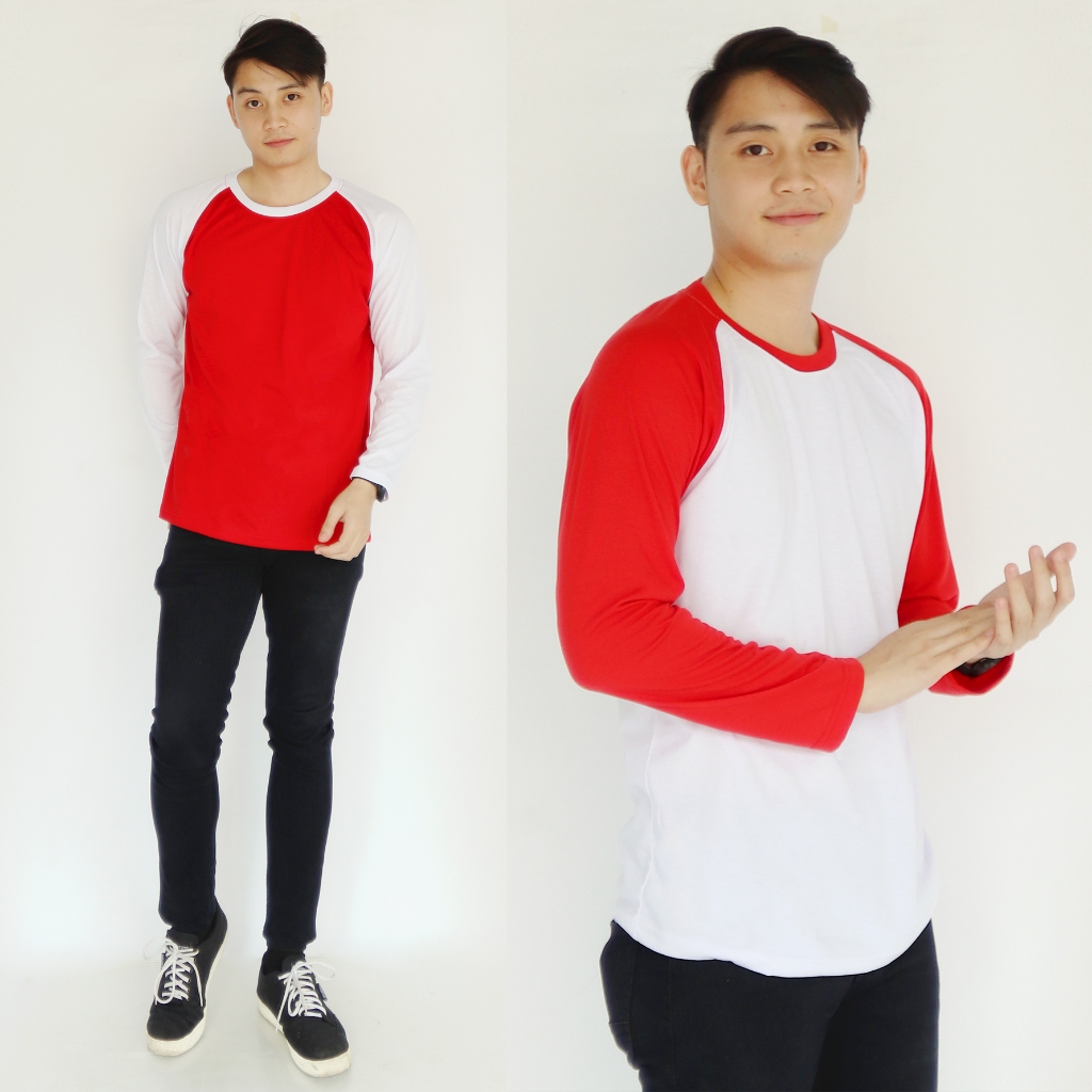 Jual liso wear - Kaos Raglan Seragam Polos Merah Putih Hari KEMERDEKAAN ...