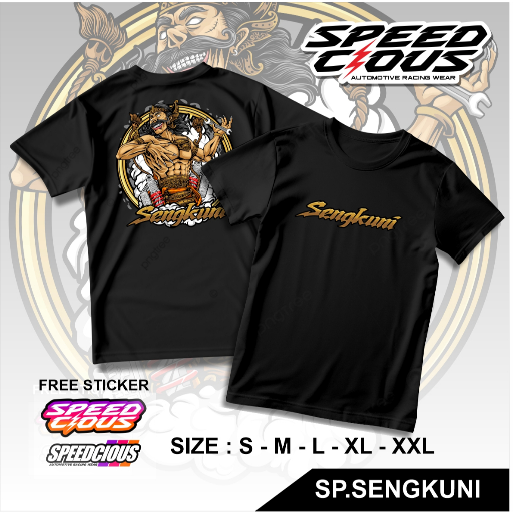 Jual COD Kaos Sengkuni Racing Unisex Pria Wanita Cotton Combed Tshirt ...