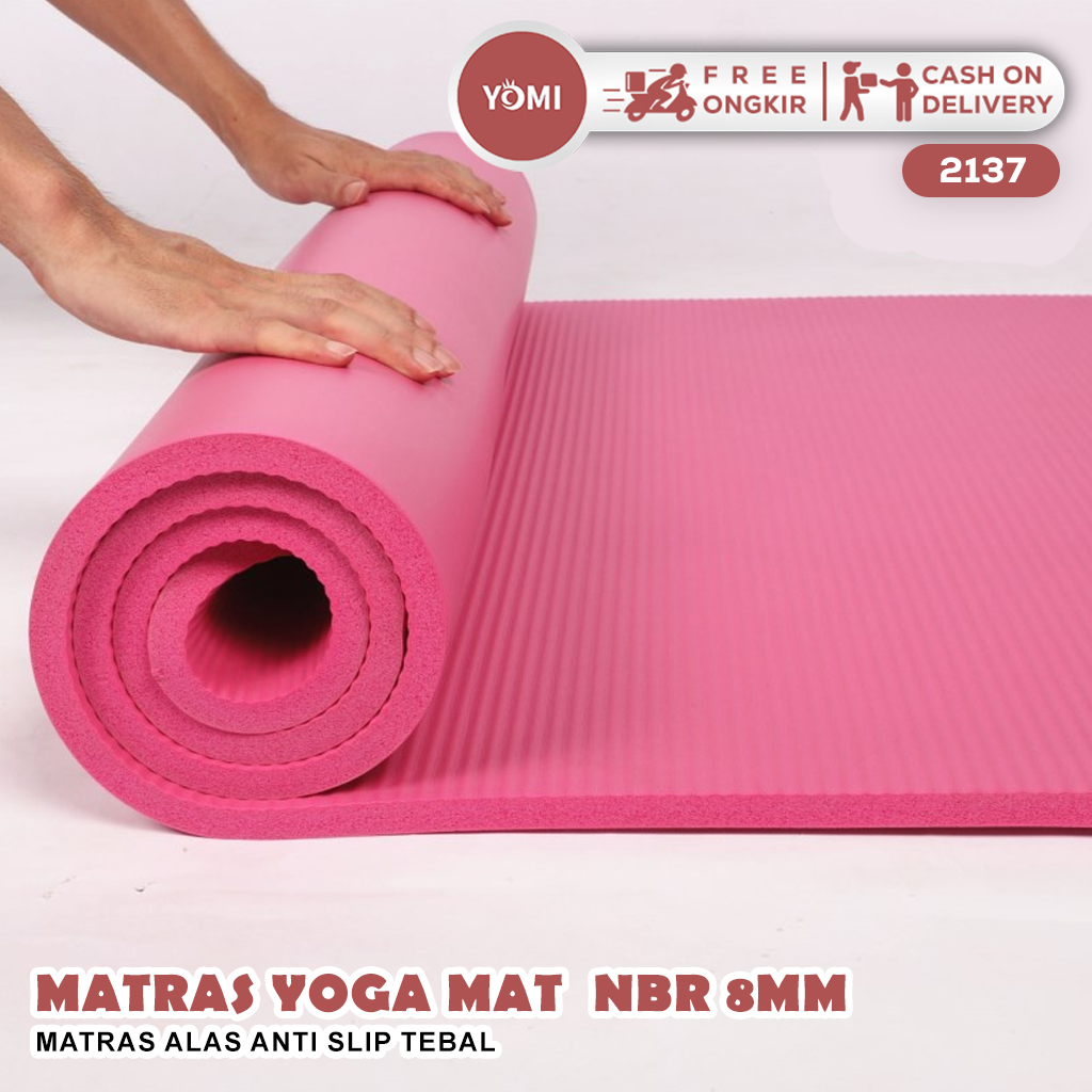 Jual YOMI - Matras Yoga Mat NBR 8mm Matras Alas Anti Slip Tebal -2137 ...