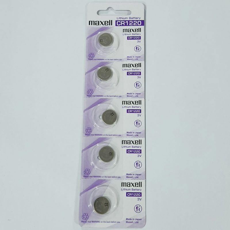 Jual Battery CMOS Maxell Original CR1220 (isi 5pcs) | Shopee Indonesia