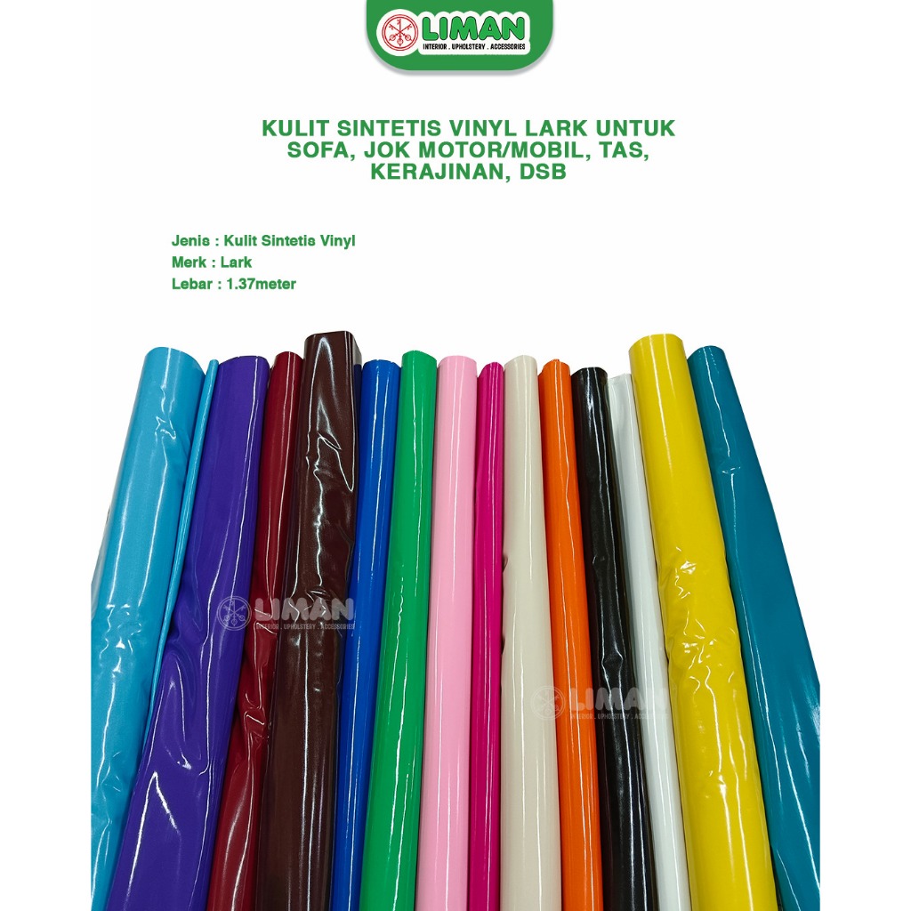 Jual Kain Vinyl Vinil Lark Kulit Sintetis Kain Imitasi Bahan Tas ...