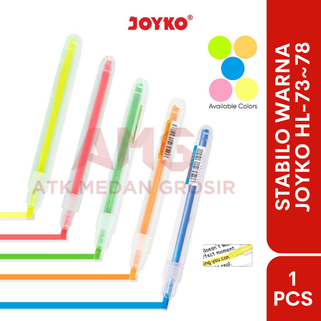 Jual STABILO HIGHLIGHTER JOYKO HL-73~78 PER PCS | Shopee Indonesia