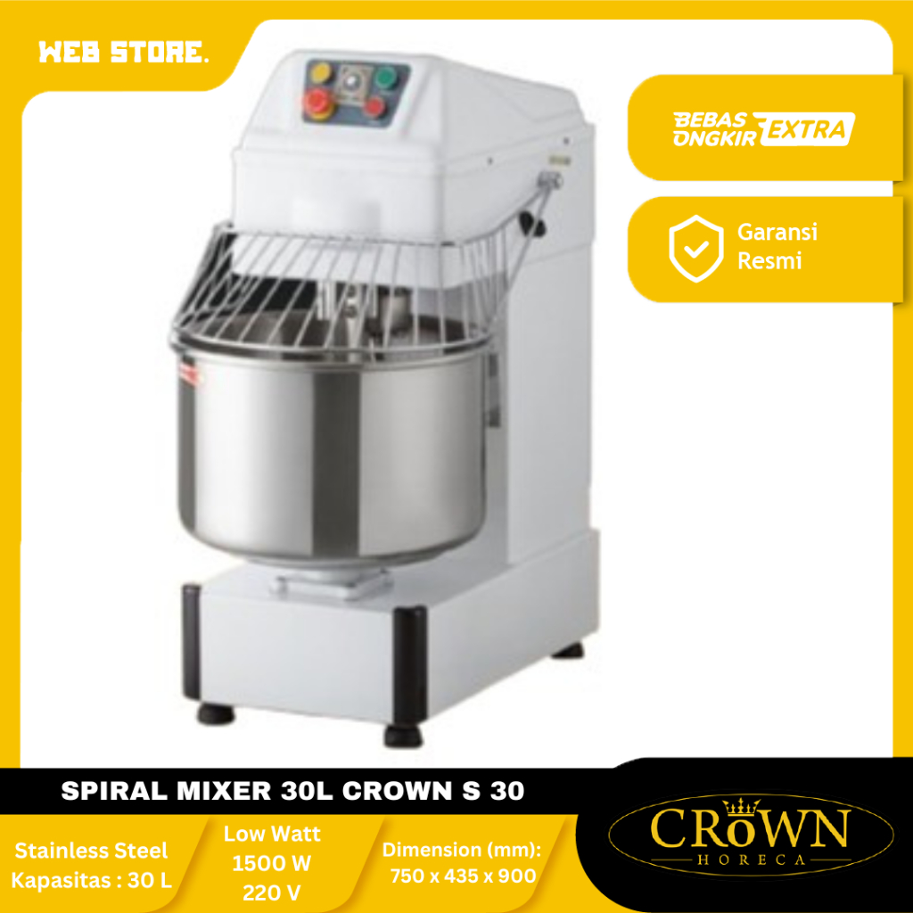 Jual Spiral Mixer 30L Crown S-30 Mesin Pengaduk Adonan Roti Kue Bolu ...