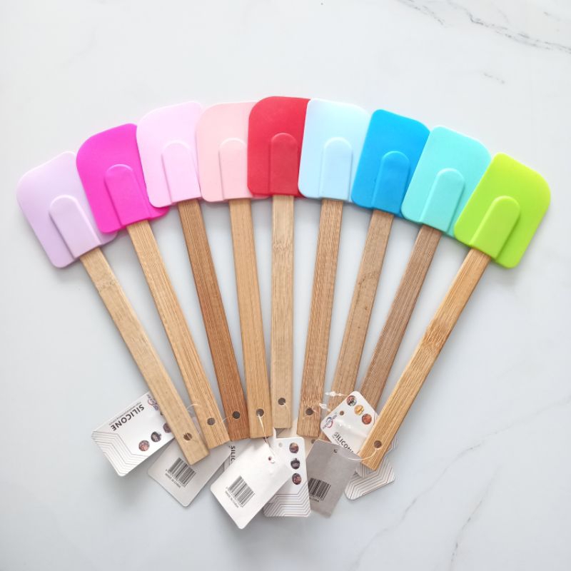 Jual Spatula Kue Silikon, Scraper Kue tahan panas 26cm Silicone ...