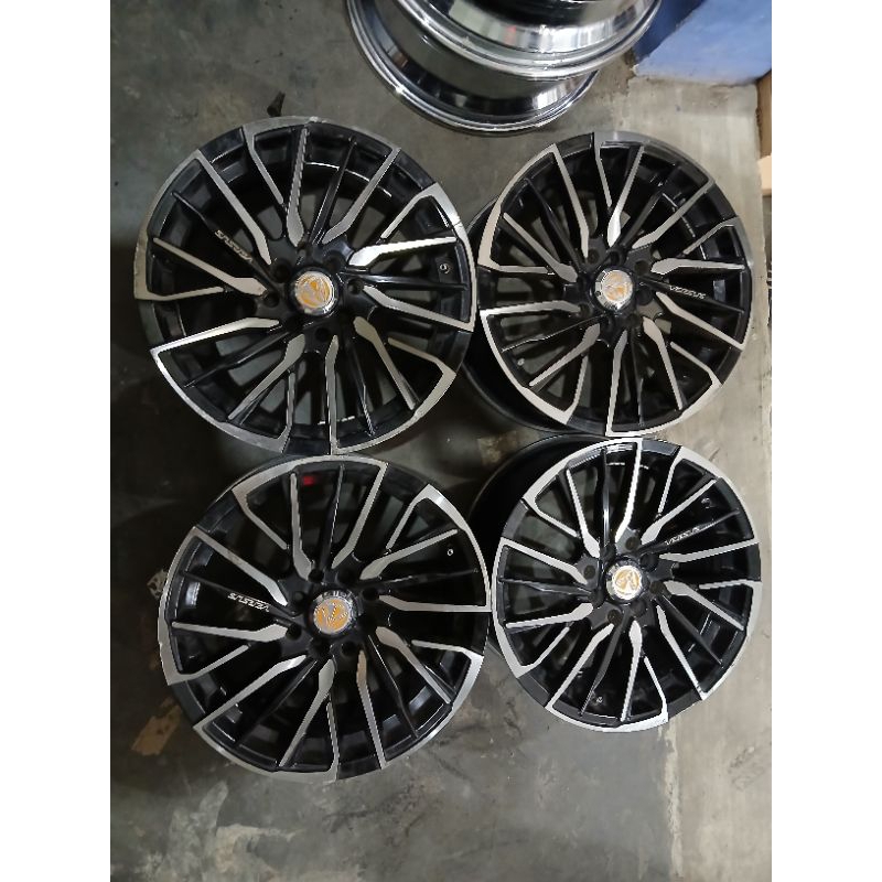 Jual Velg Seken Versus Ring 16 lebar 7 lubang baud 4x100 4x114 Offset 38 Black Polish Cocok di ...