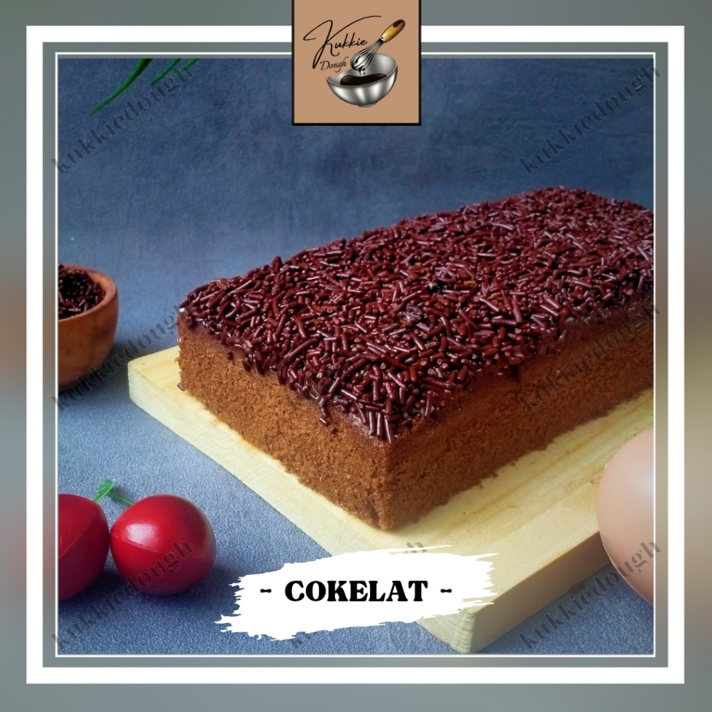 Jual Sponge Cake Bolu Jadul Klasik Coklat kukkiedough | Shopee Indonesia