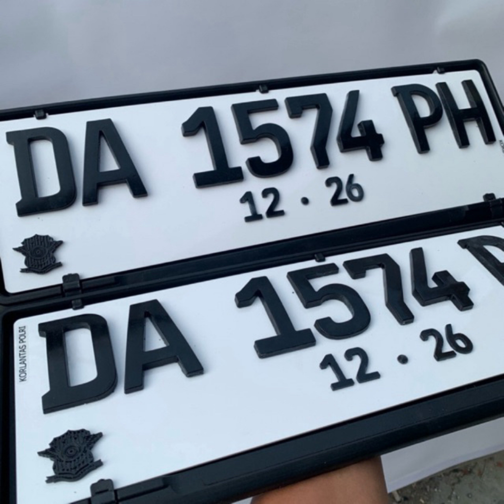 Jual Plat Nomor Mobil Model Font Baru 3D Variasi Timbul Akrilik Mewah ...