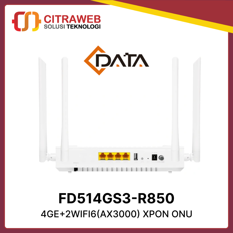 Jual C-DATA XPON ONU FD514GS3-R850 4GE DUAL BAND WIFI6 (AX3000) GPON ...