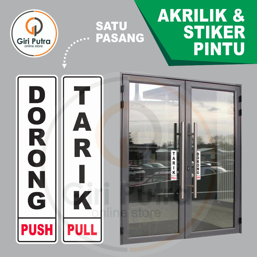 Jual AKRILIK & STIKER PINTU PUSH PULL / TARIK DORONG / GESER | Shopee ...