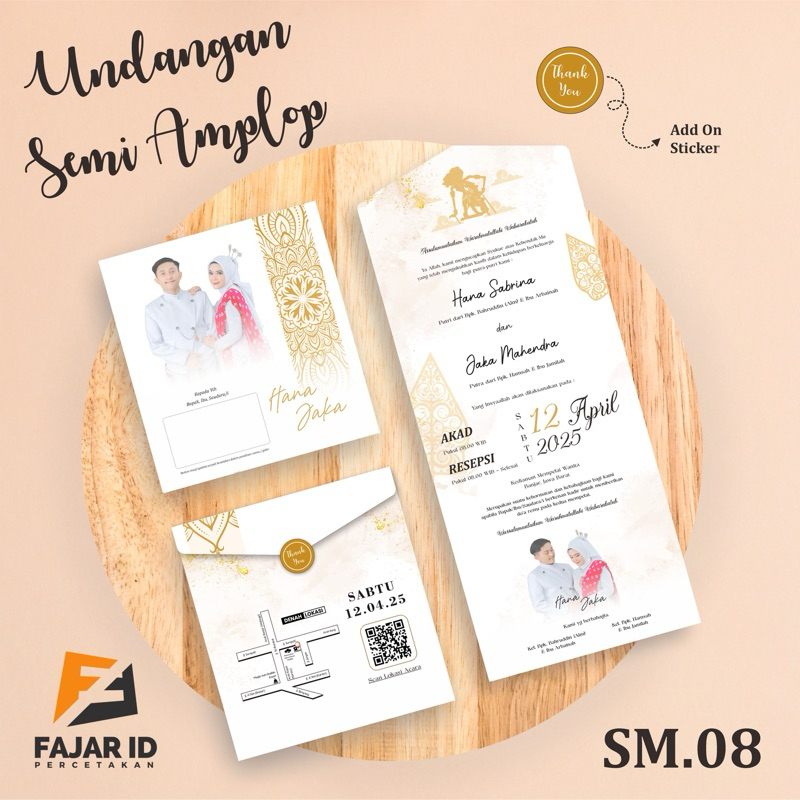 Jual UNDANGAN SEMI AMPLOP PERNIKAHAN PAKAI FOTO | bisa untuk khitan ...