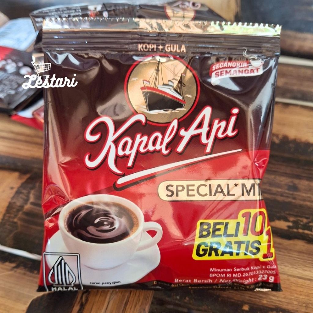 Jual Special Mix Kopi Kapal Api Hitam + Gula Renceng 23gr - 1 pcs / 5 ...