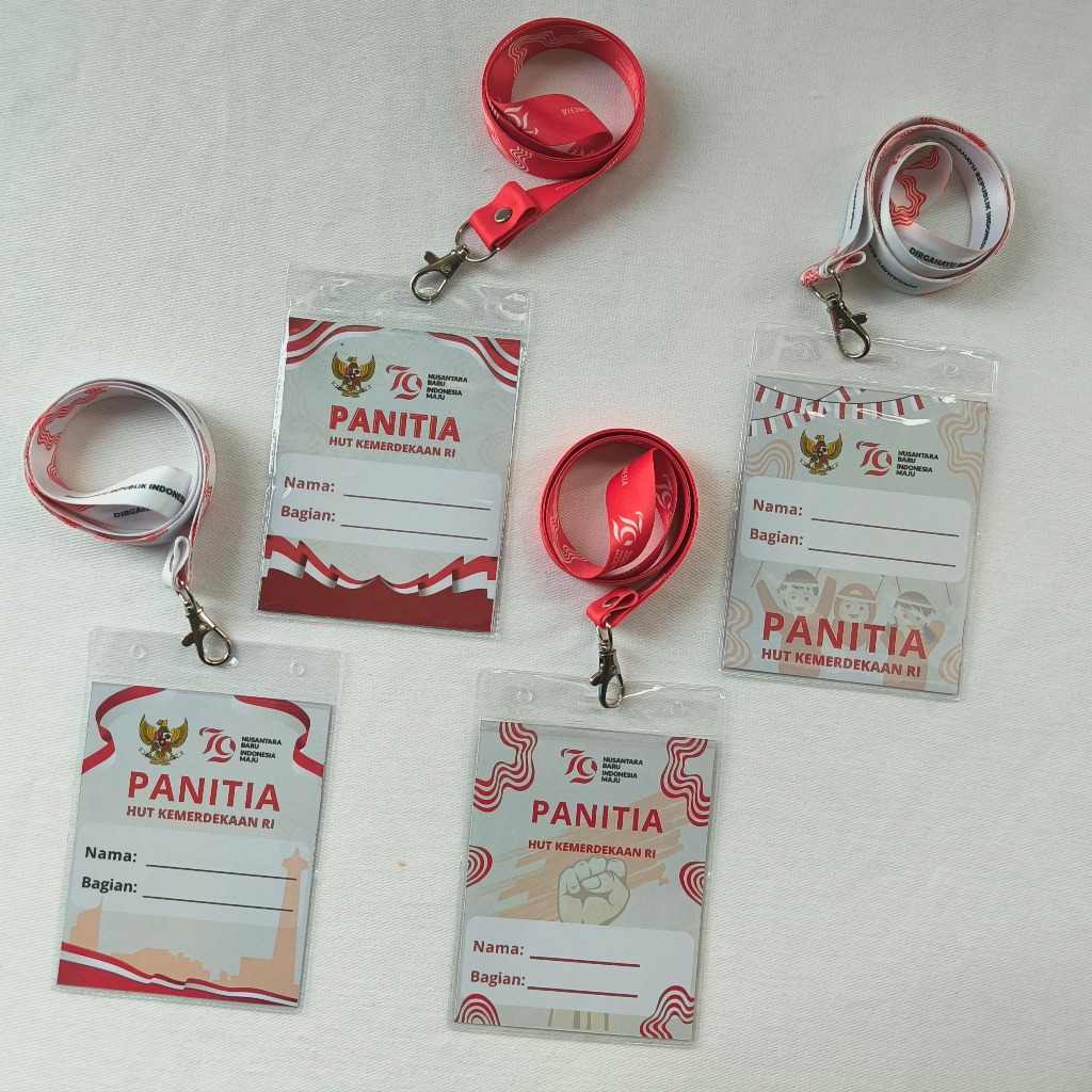 Jual Name Tag Panitia 17 Agustus Kalung Lanyard Lomba Kemerdekaan HUT ...