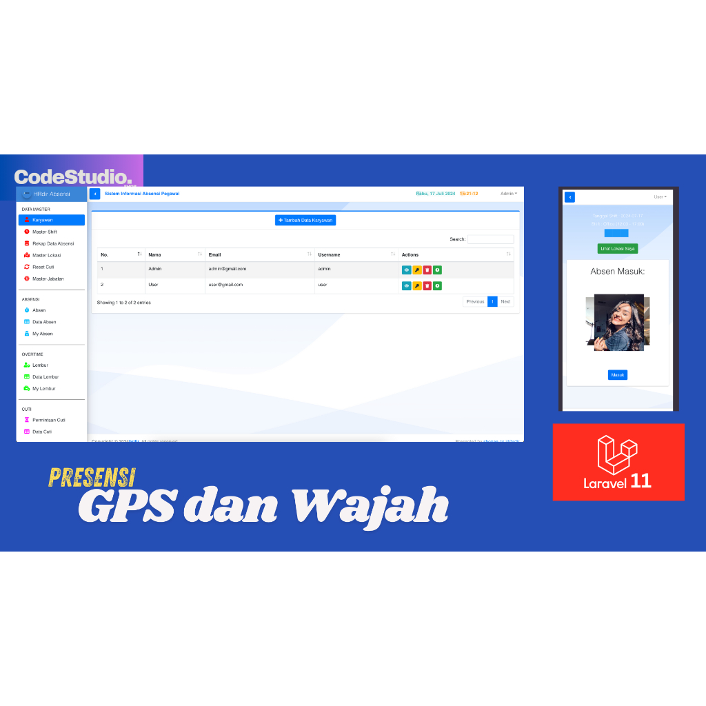 Jual Software SC Absensi GPS & Selfie Wajah 2025 Full Aplikasi Absensi ...