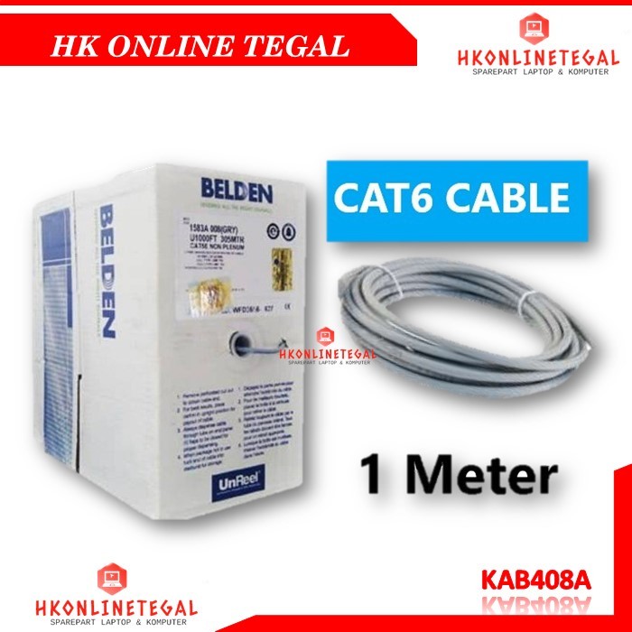 Jual Kabel LAN CAT6 UTP BELDEN ORIGINAL - 1 Meter | Shopee Indonesia
