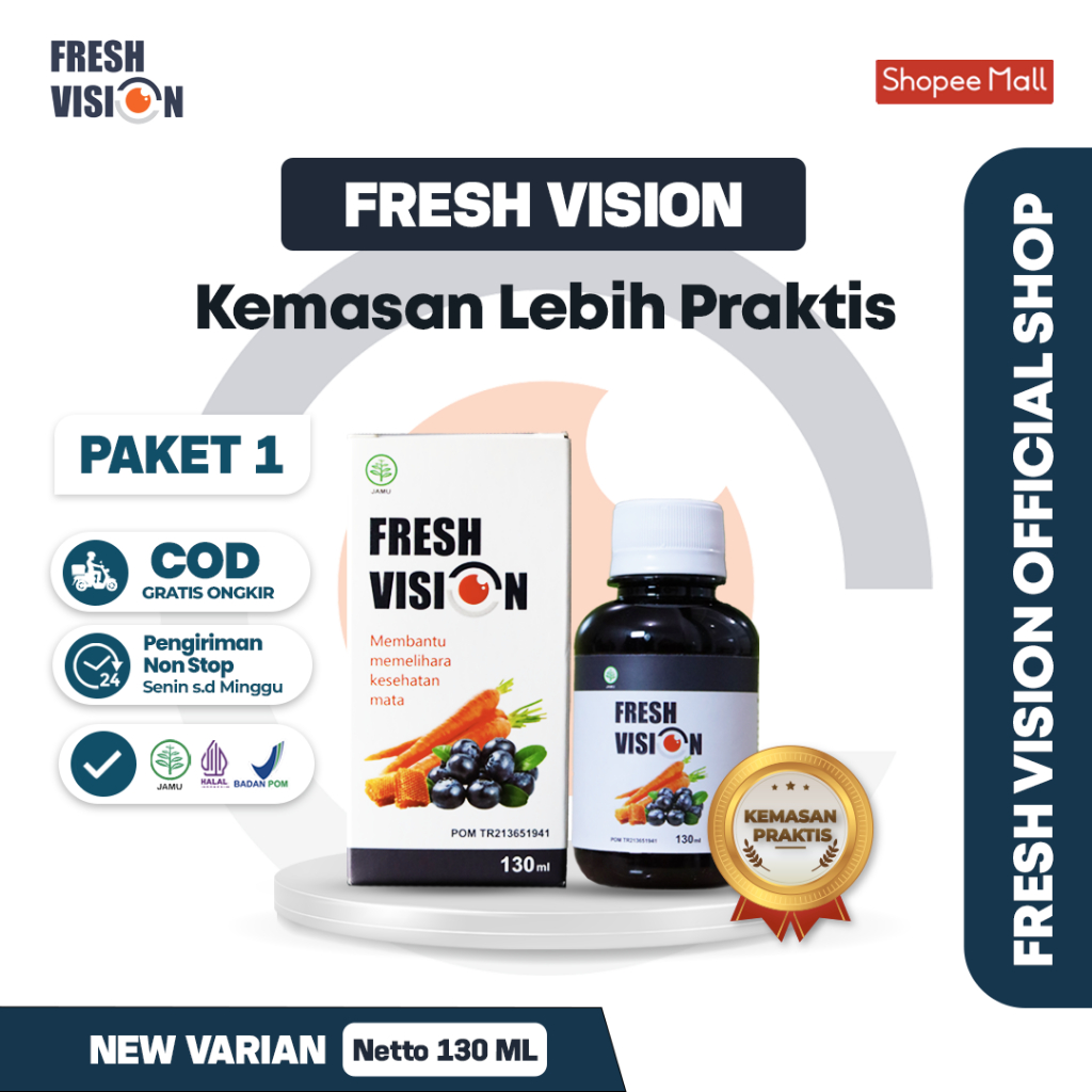Jual Fresh Vision 130 Ml Lebih Praktis dan Ekonomis Halal dan sudah BPOM | Shopee Indonesia
