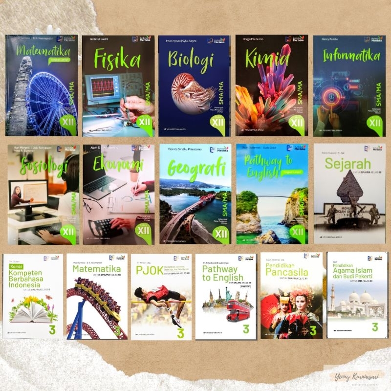Jual Buku Pelajaran Erlangga Kurikulum Merdeka / Kurikulum Penggerak SMA / MA Kelas 3 / Tiga ...