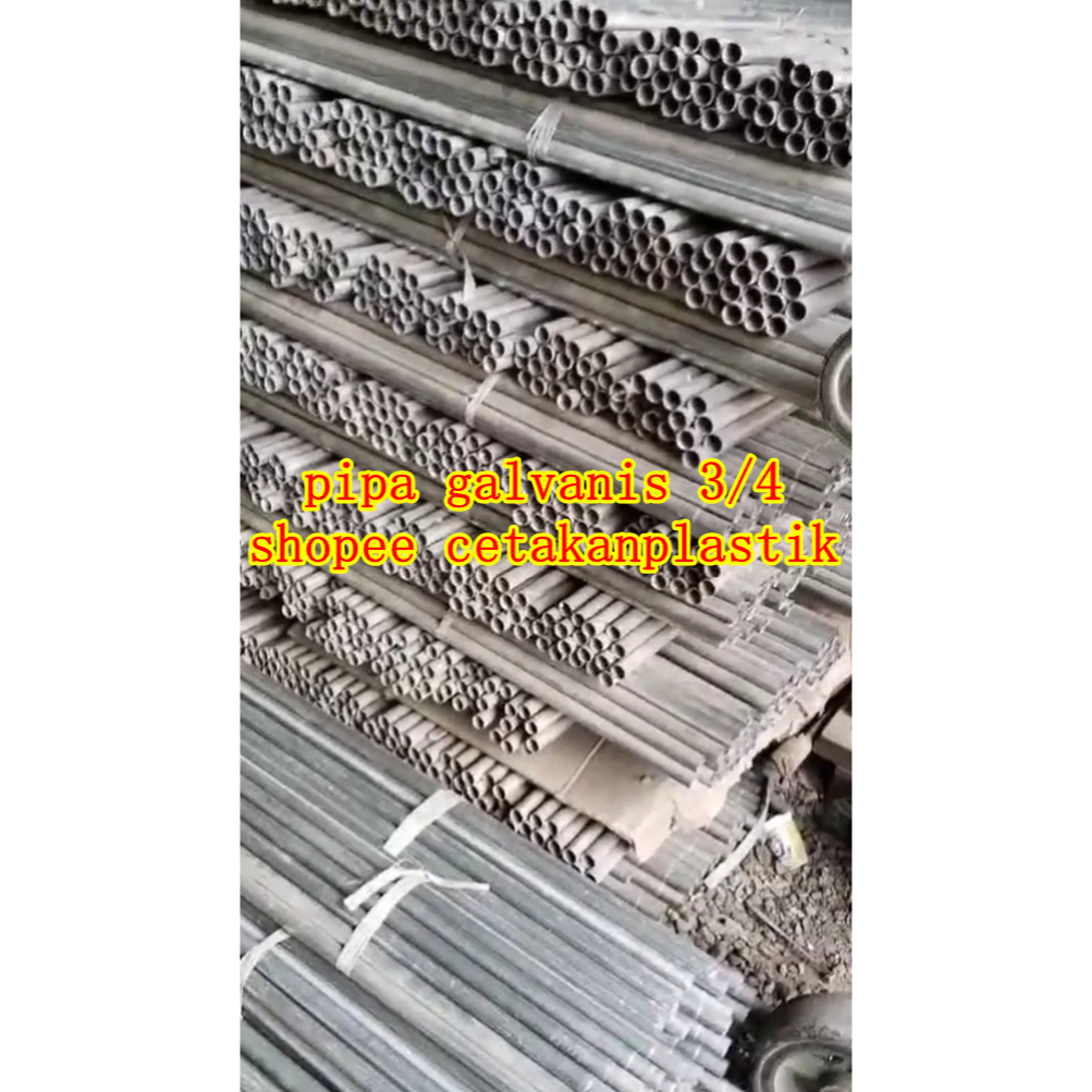 Jual pipa galvanis 3/4 inci conduit steel panjang 3 meter polos tanpa ...