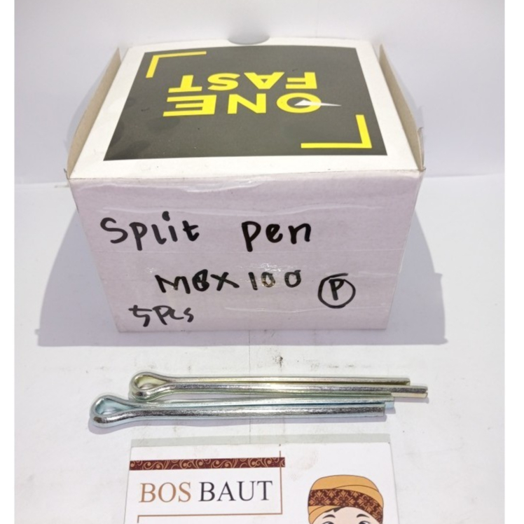 Jual COTTER PIN BESI PUTIH - SPLIT PEN - PEN SPIE - SPIPEN M8X100 PUTIH ...