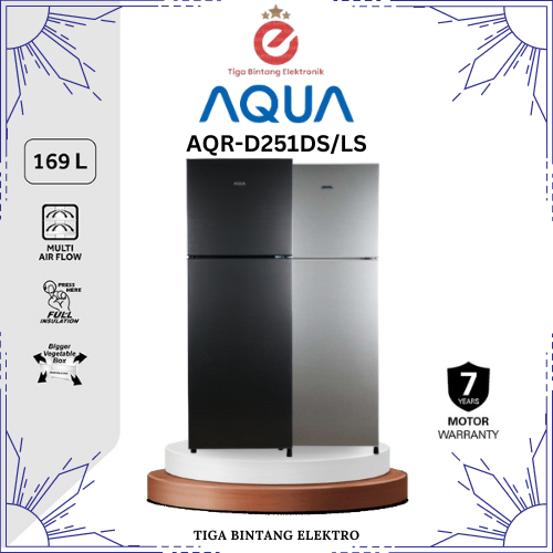 Jual KULKAS 2 PINTU AQUA AQR-251 LS DS | Shopee Indonesia