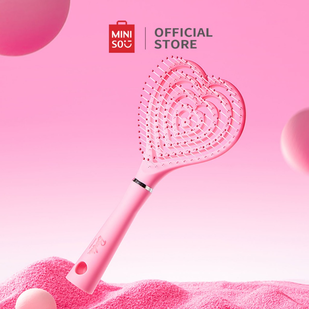 Jual Miniso x Barbie Collection Sikat Comb Heart Vent Brush Sisir Pijat ...