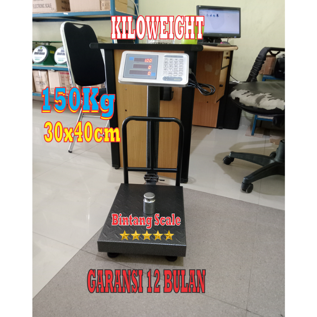 Jual Timbangan duduk digital 150kg/timbangan barang/timbangan ekspedisi ...