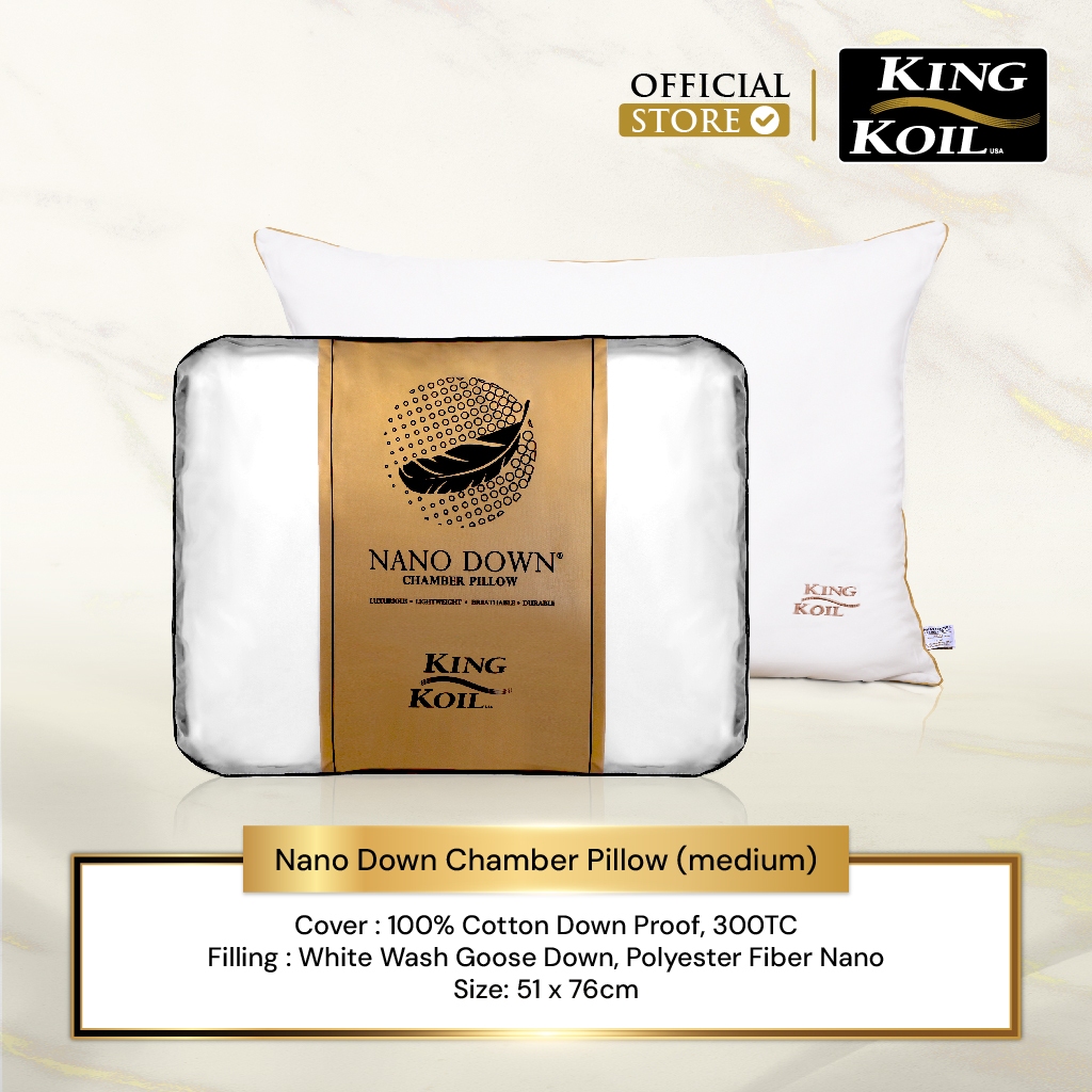 Jual KING KOIL Nano Down Chamber Pillow / Bantal Bulu Angsa | Shopee ...